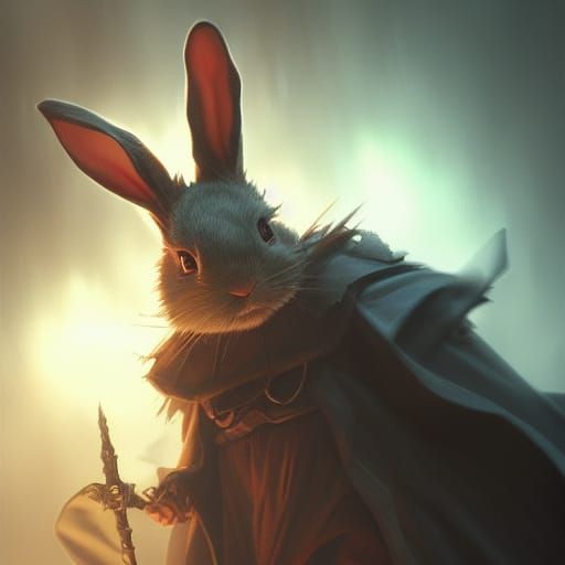 pure evil rabbit wizard - AI Generated Artwork - NightCafe Creator