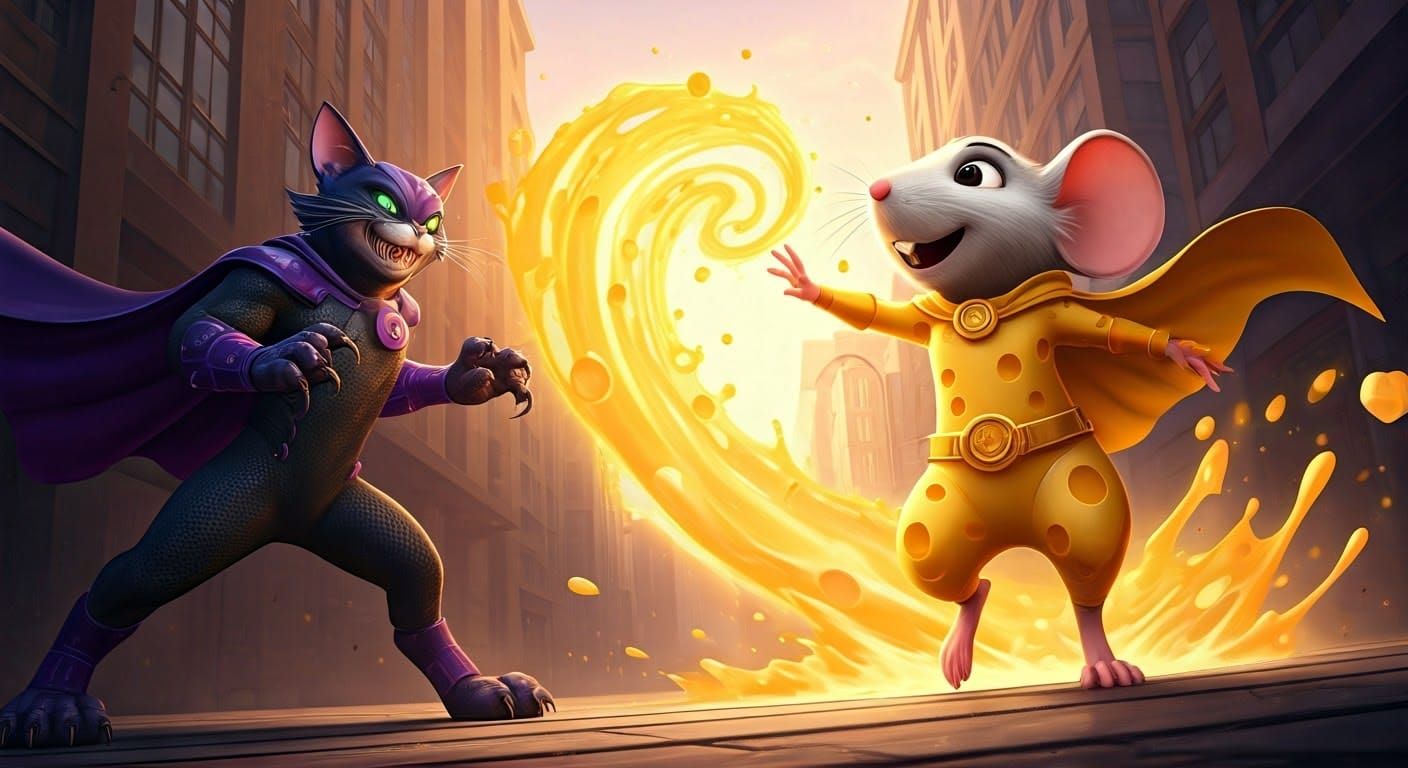 Cheese Wave Attack - Mouse Hero Brings Magical Cheese Battle...