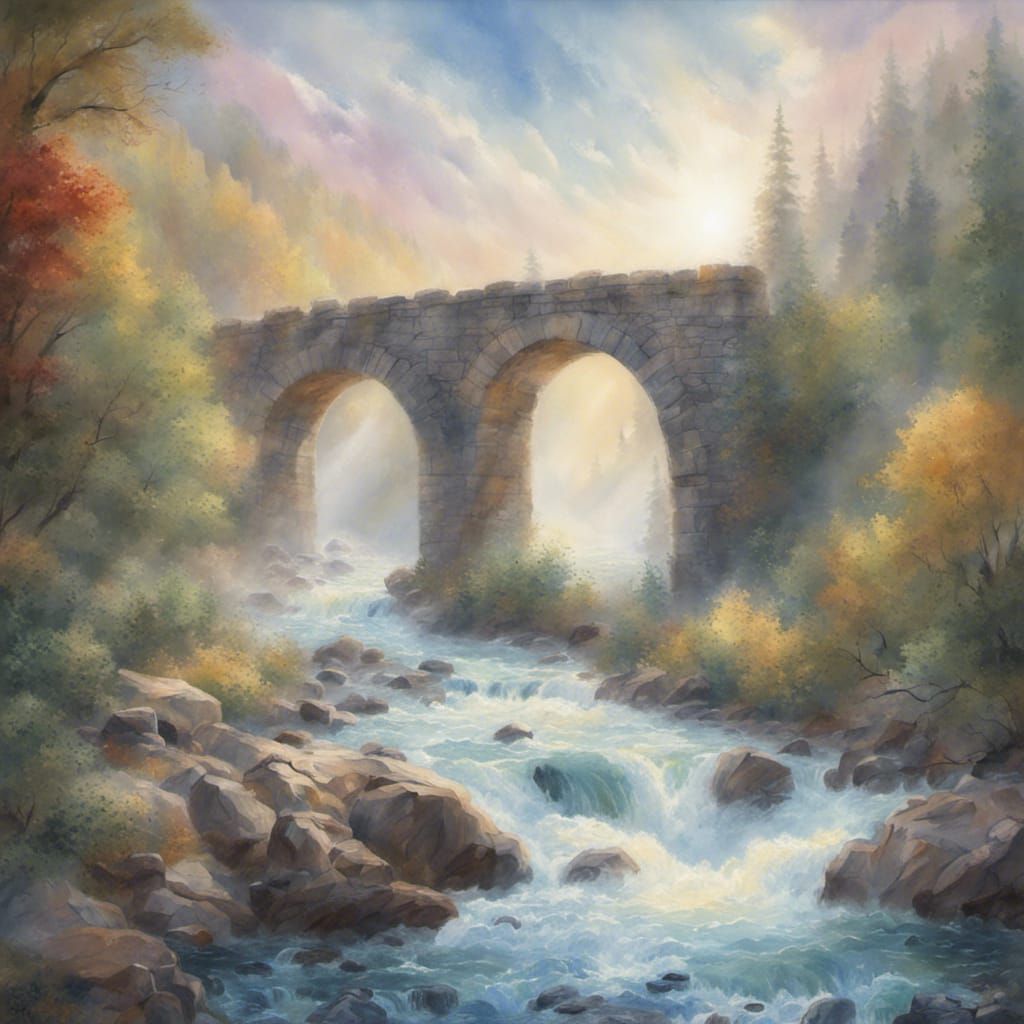 Bridge over untroubled water - AI Generated Artwork - NightCafe Creator