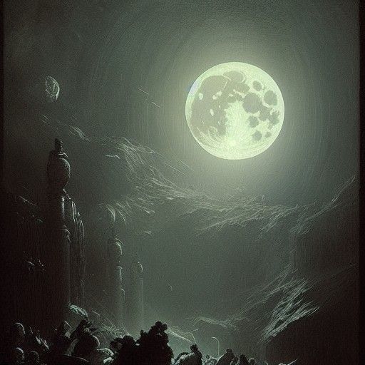The moon is alive - AI Generated Artwork - NightCafe Creator