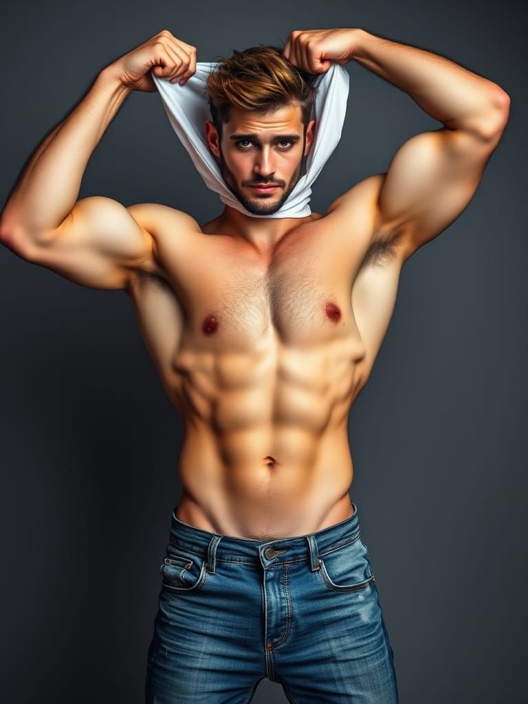 Stuck - Classical Realism Portrait of a Confident Young Athl...