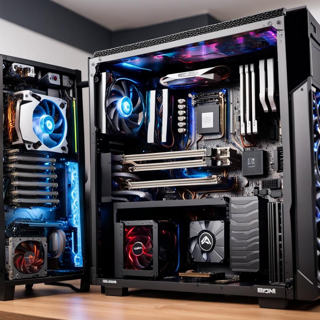 Gaming PC Setup - AI Generated Artwork - NightCafe Creator