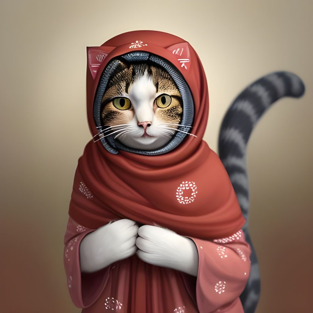 Babushka cat - AI Generated Artwork - NightCafe Creator