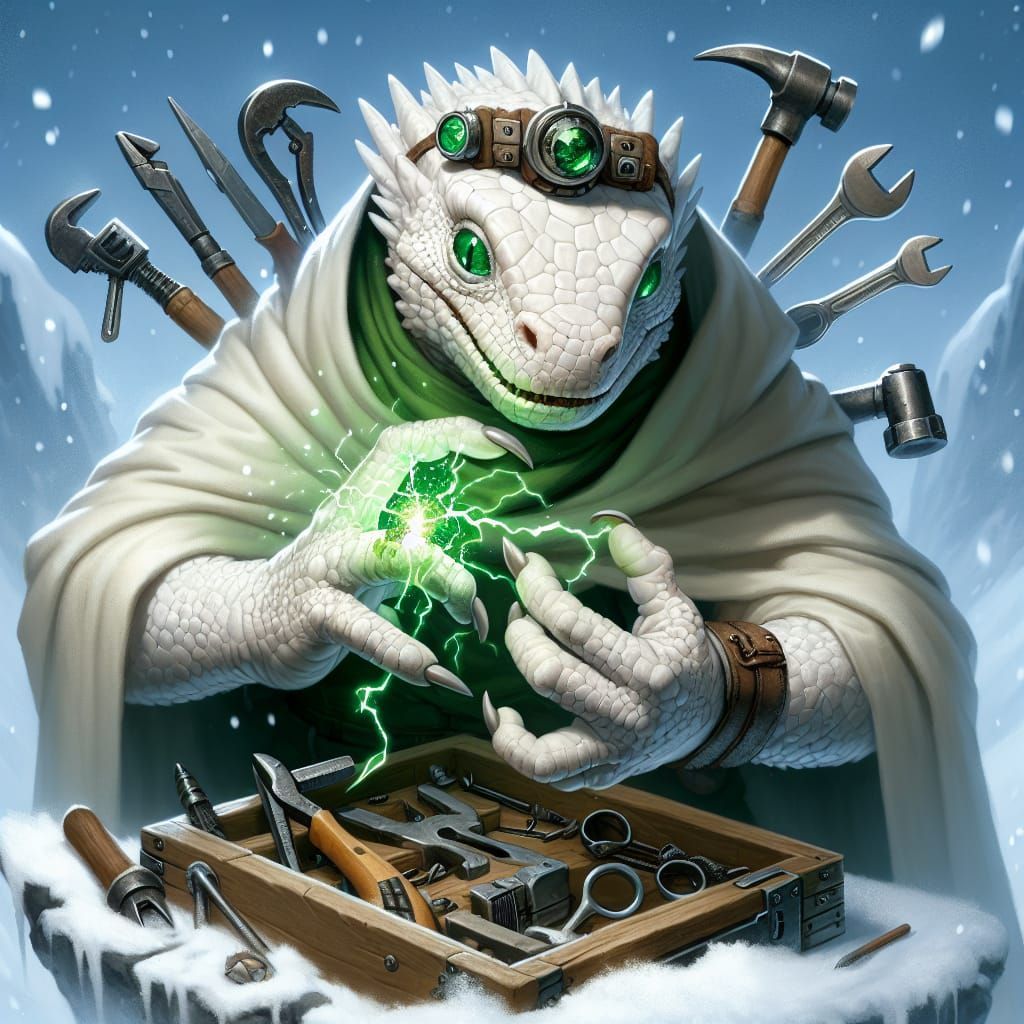 Kobold engineer at work - AI Generated Artwork - NightCafe Creator