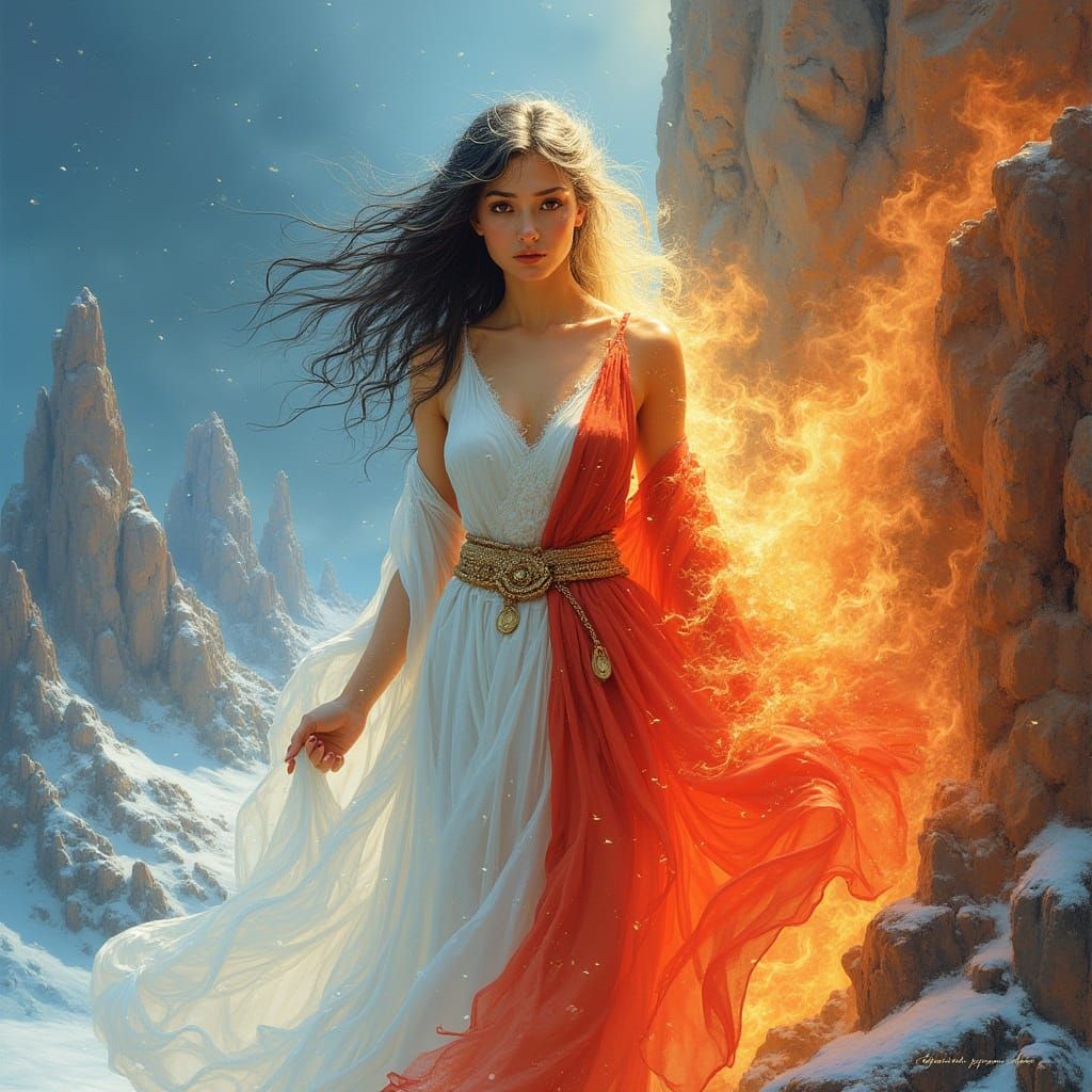 Goddess of ice and fire - Goddess of Frost and Blazing Infer...