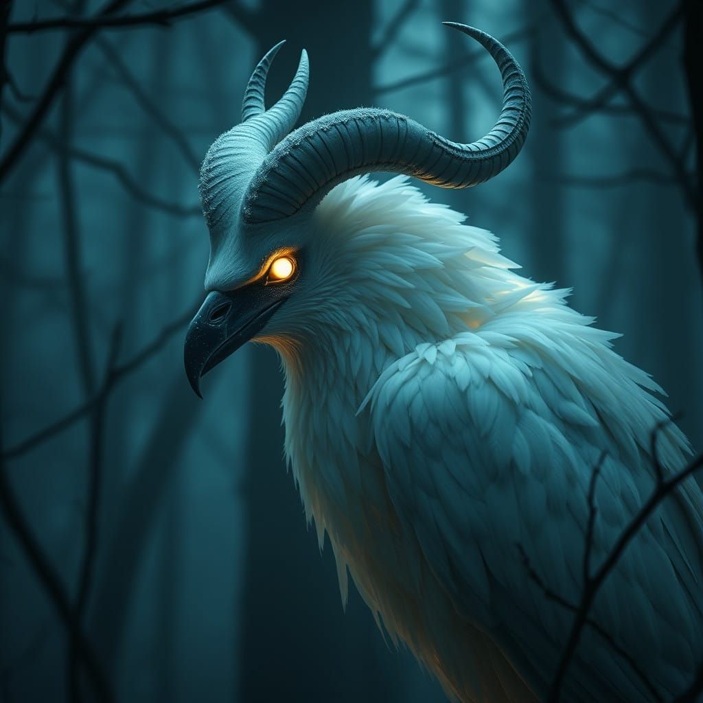 White demonic raven - Mystical Snowy Raven Emerges in the Mi...
