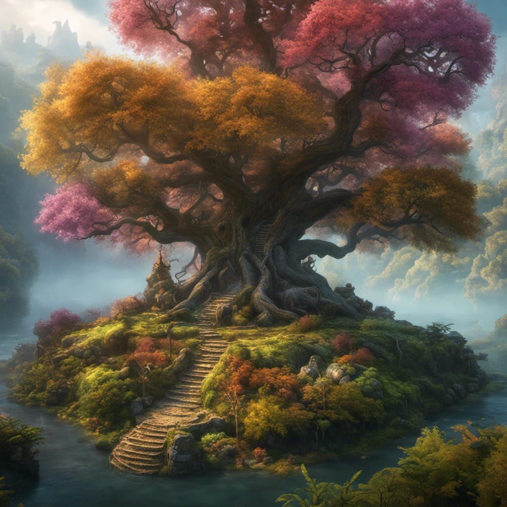 Fantasy Tree Art - AI Generated Artwork - NightCafe Creator