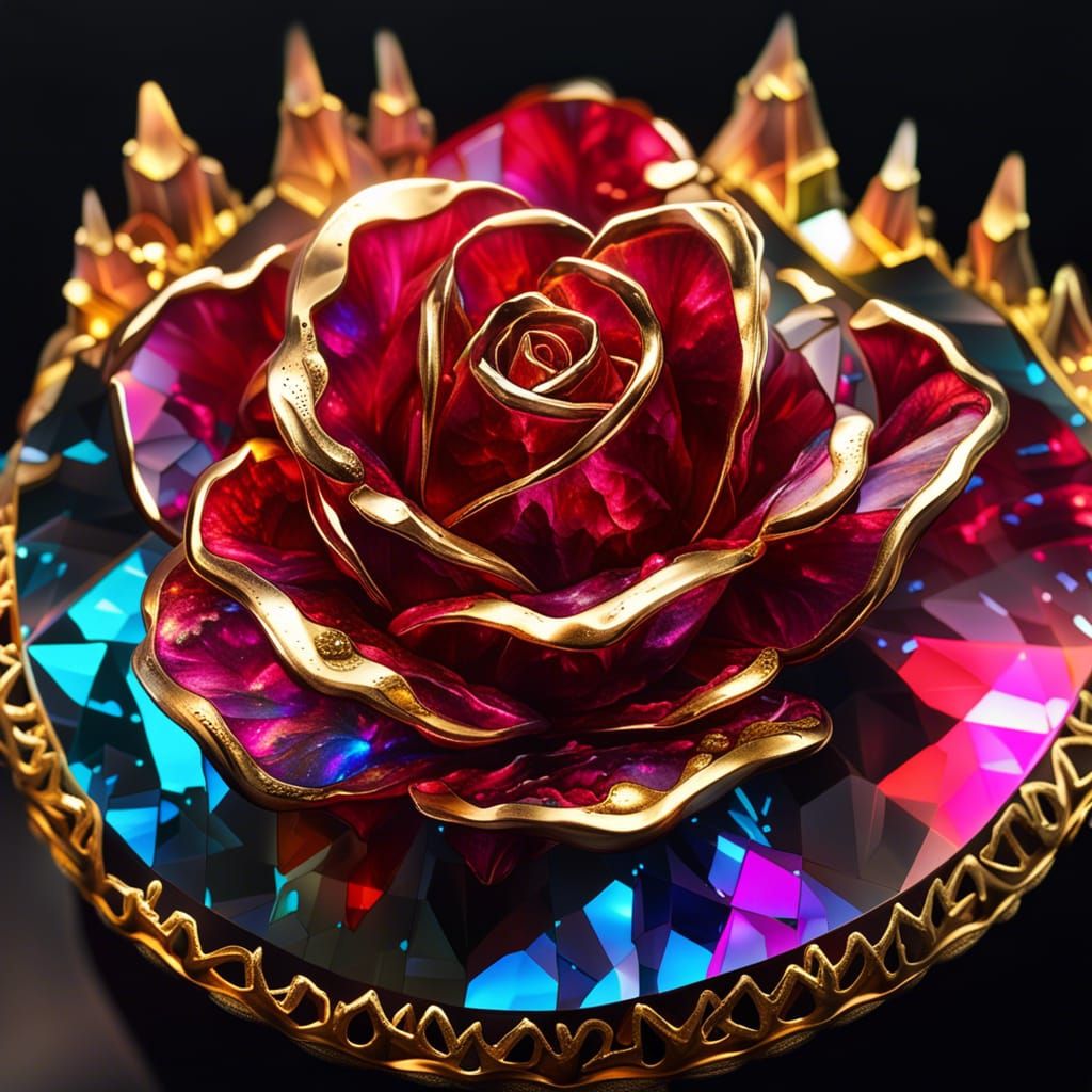 Gilded Rose - AI Generated Artwork - NightCafe Creator