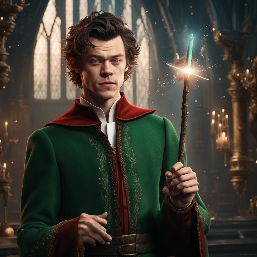 Harry Styles as an elf wizard - AI Generated Artwork - NightCafe Creator