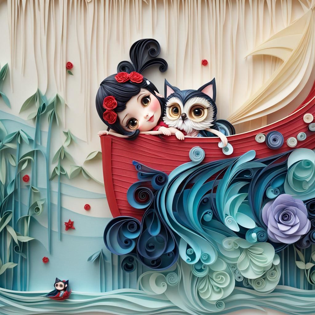 6 pictures (7): Paper quilling art. - AI Generated Artwork - NightCafe ...