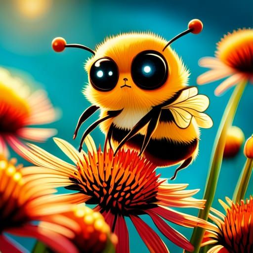 Busy Little Bee 🐝 - AI Generated Artwork - NightCafe Creator