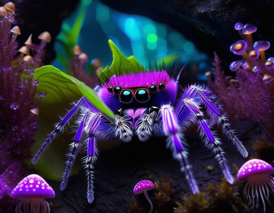 Purple spider - AI Generated Artwork - NightCafe Creator
