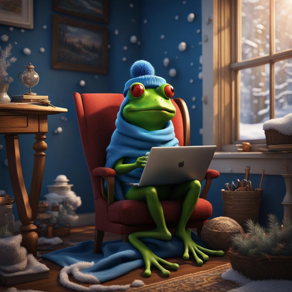 Peepo cold - AI Generated Artwork - NightCafe Creator