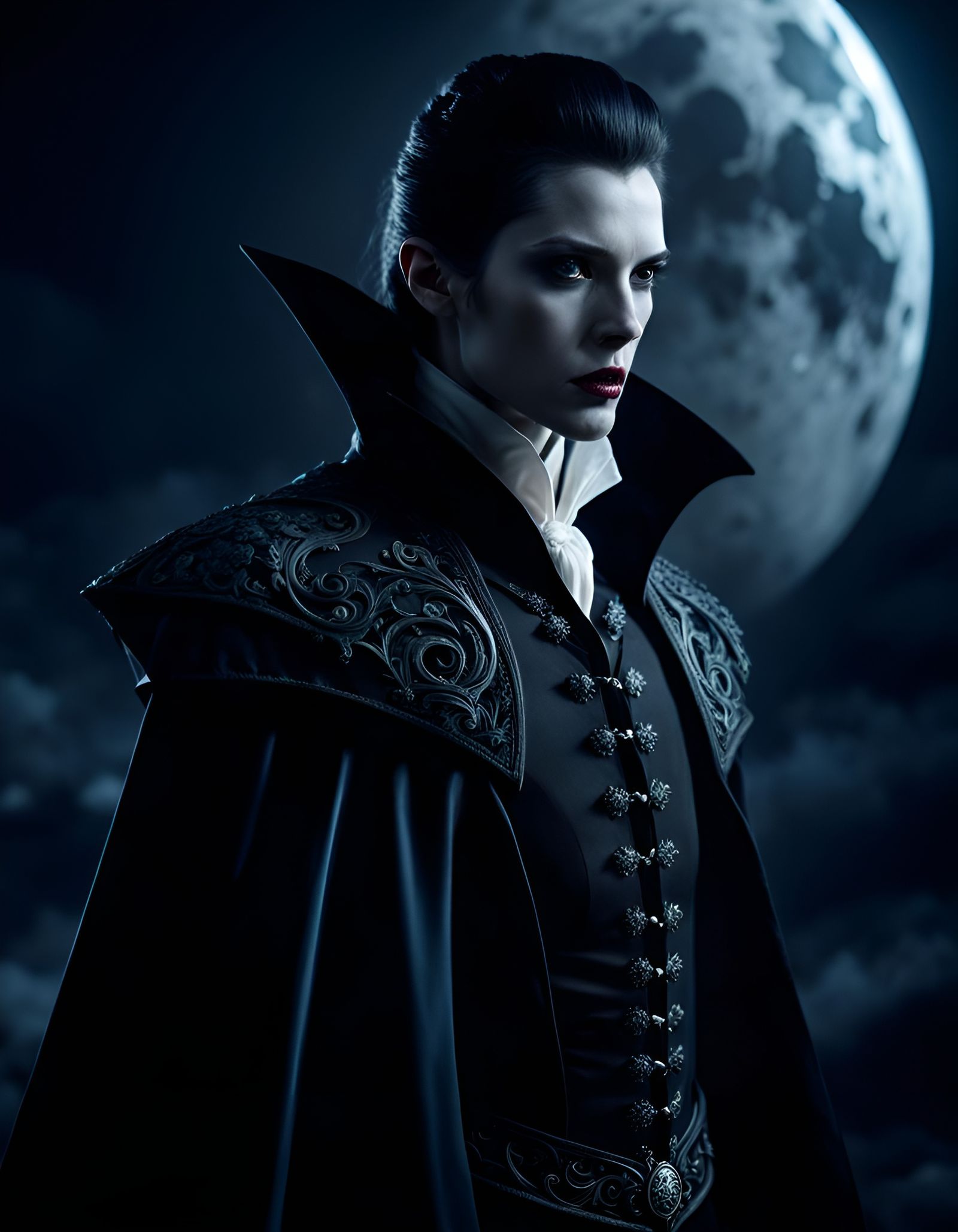 Vampire in moonlight - AI Generated Artwork - NightCafe Creator