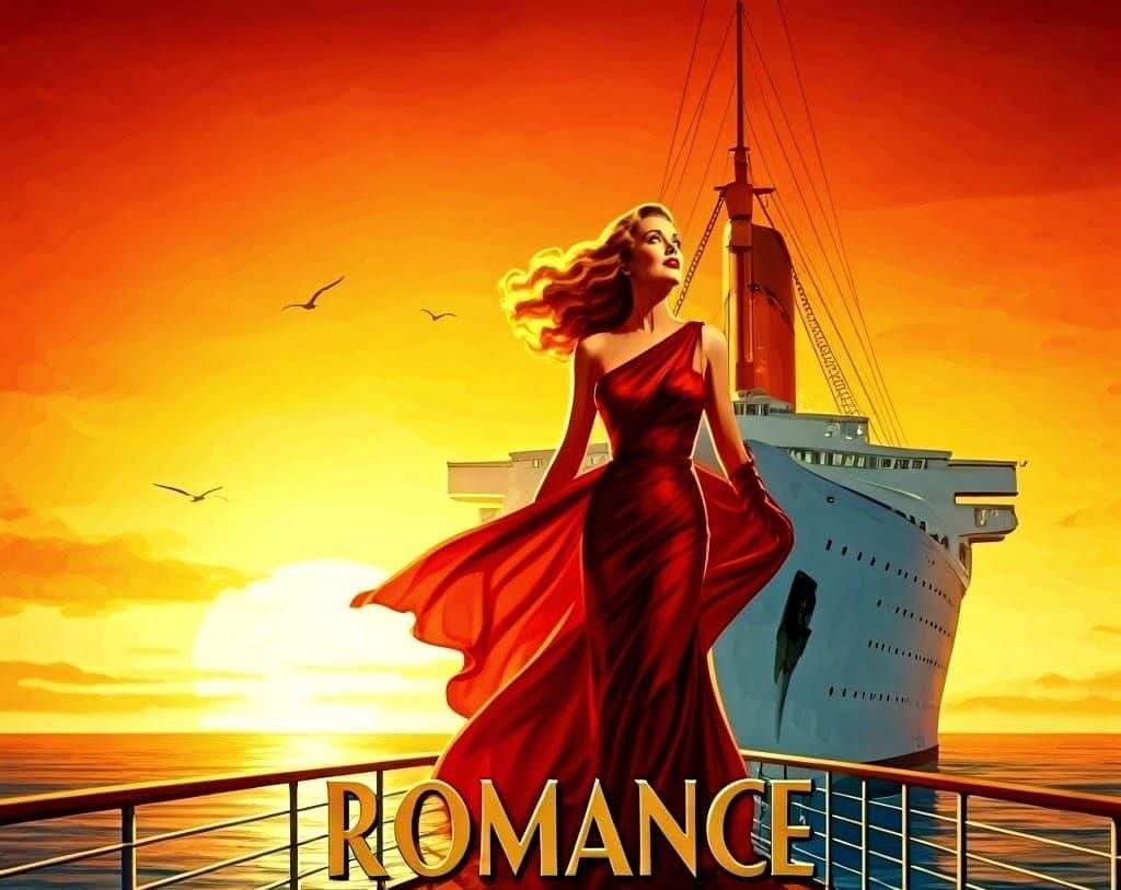 Romance on the High Seas Classic Hollywood Movie P... - AI Art