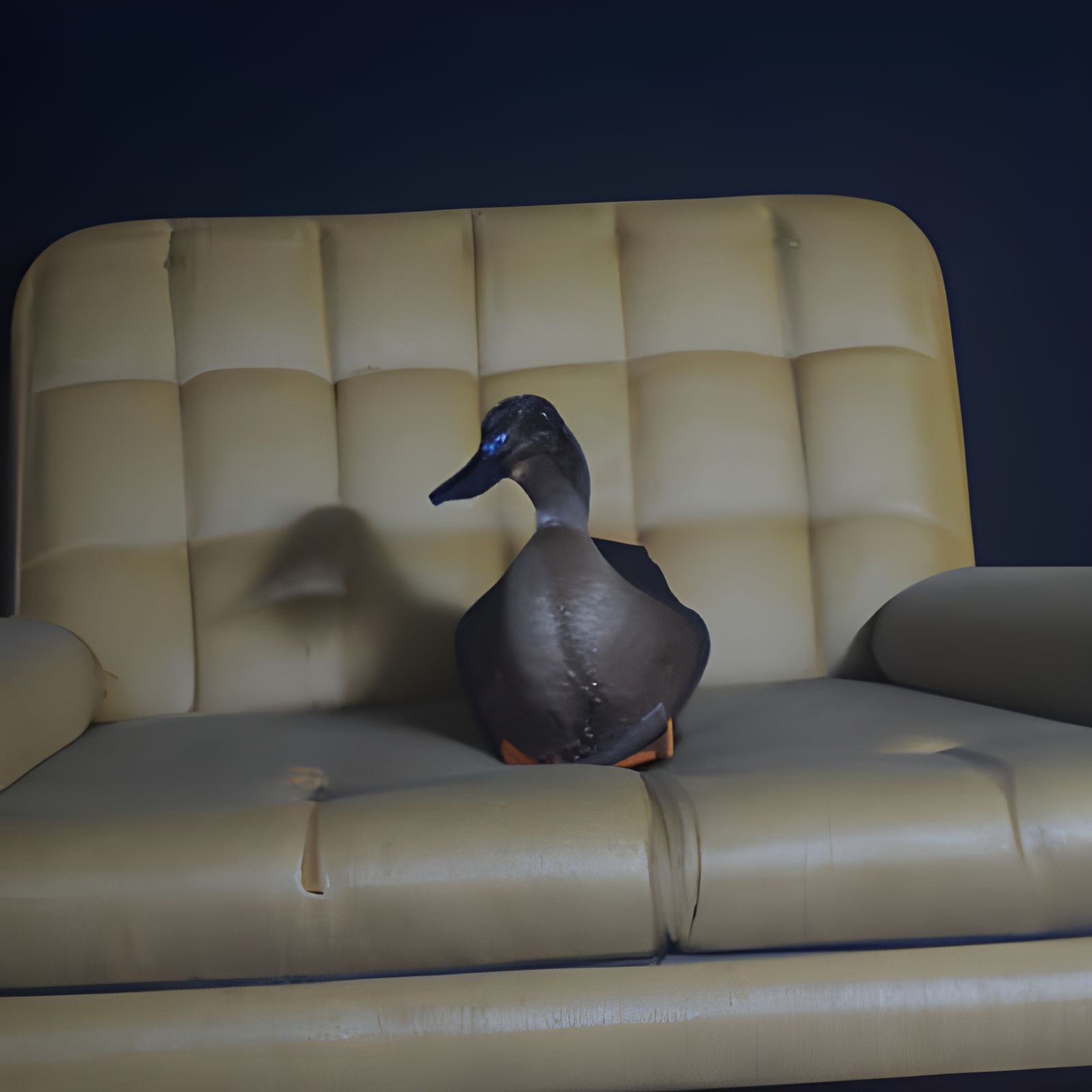 Duck on a couch - AI Generated Artwork - NightCafe Creator