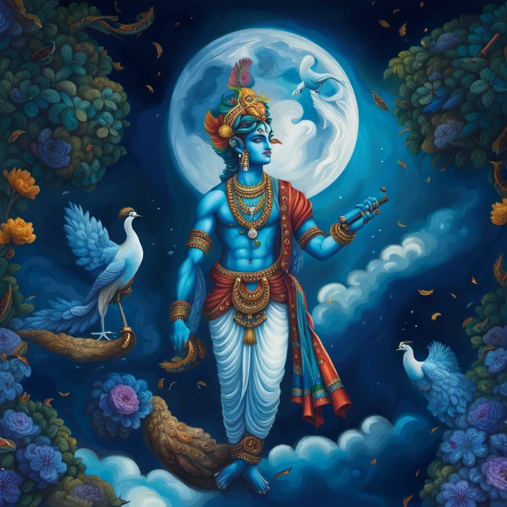 Lord krishna. - AI Generated Artwork - NightCafe Creator
