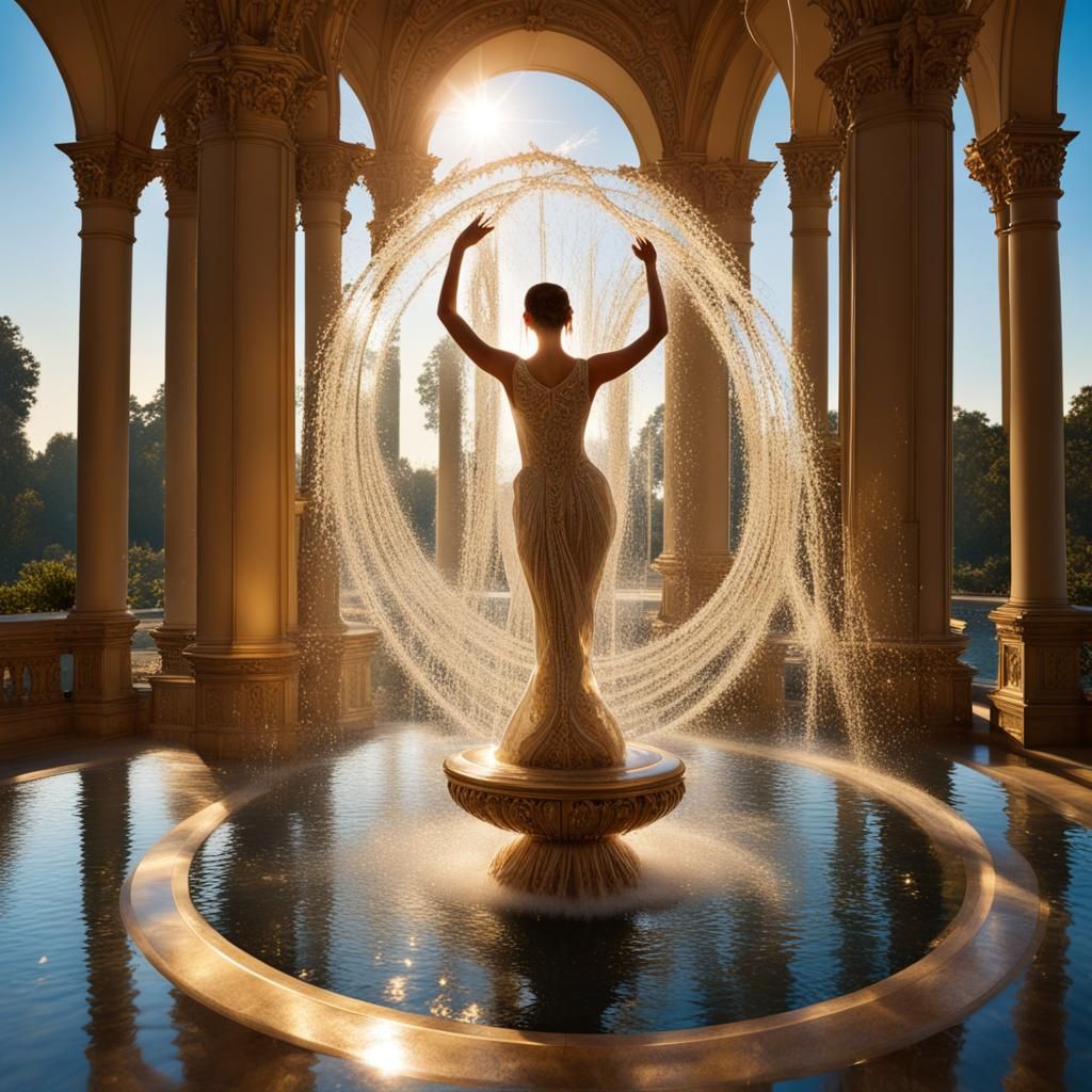 Water fountain - AI Generated Artwork - NightCafe Creator