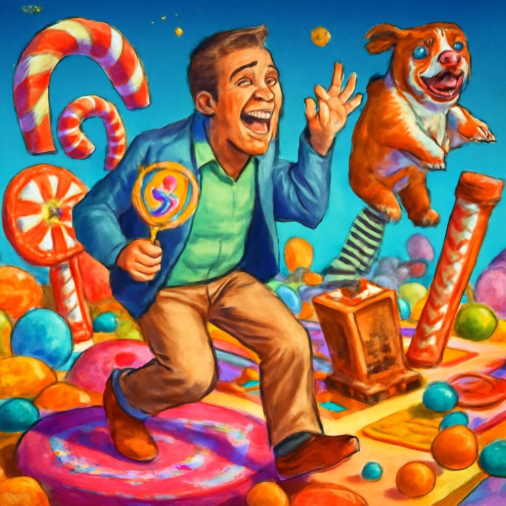 Surreal Candy Art Scene from 1980s Home Videos - AI Art