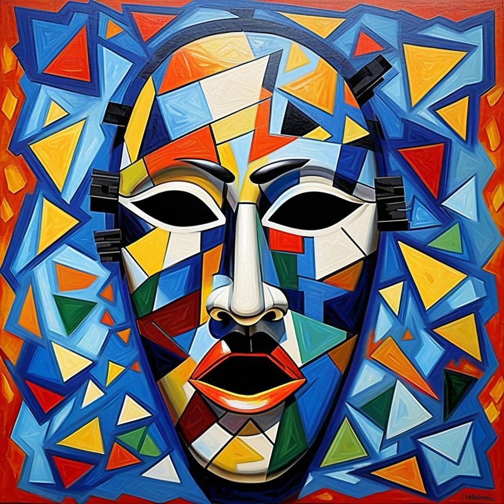scream mask cubism impressionism - AI Generated Artwork - NightCafe Creator