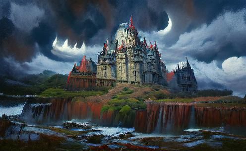 Evil Fantasy Castle by James Gurney - AI Generated Artwork - NightCafe ...