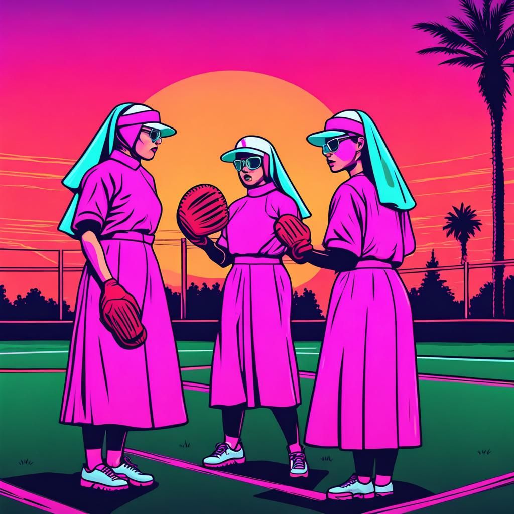 Nuns of Baseball - AI Generated Artwork - NightCafe Creator