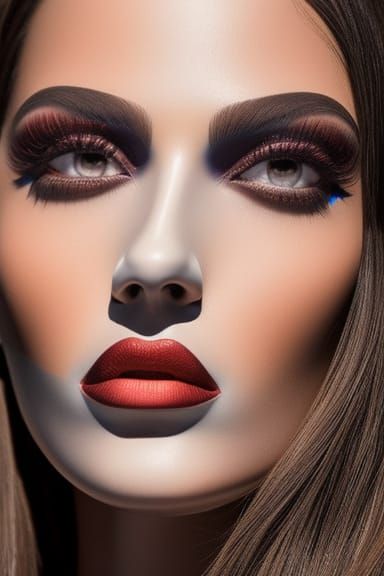 portrait of a stunningly gorgeous woman with symmetrical facial ...