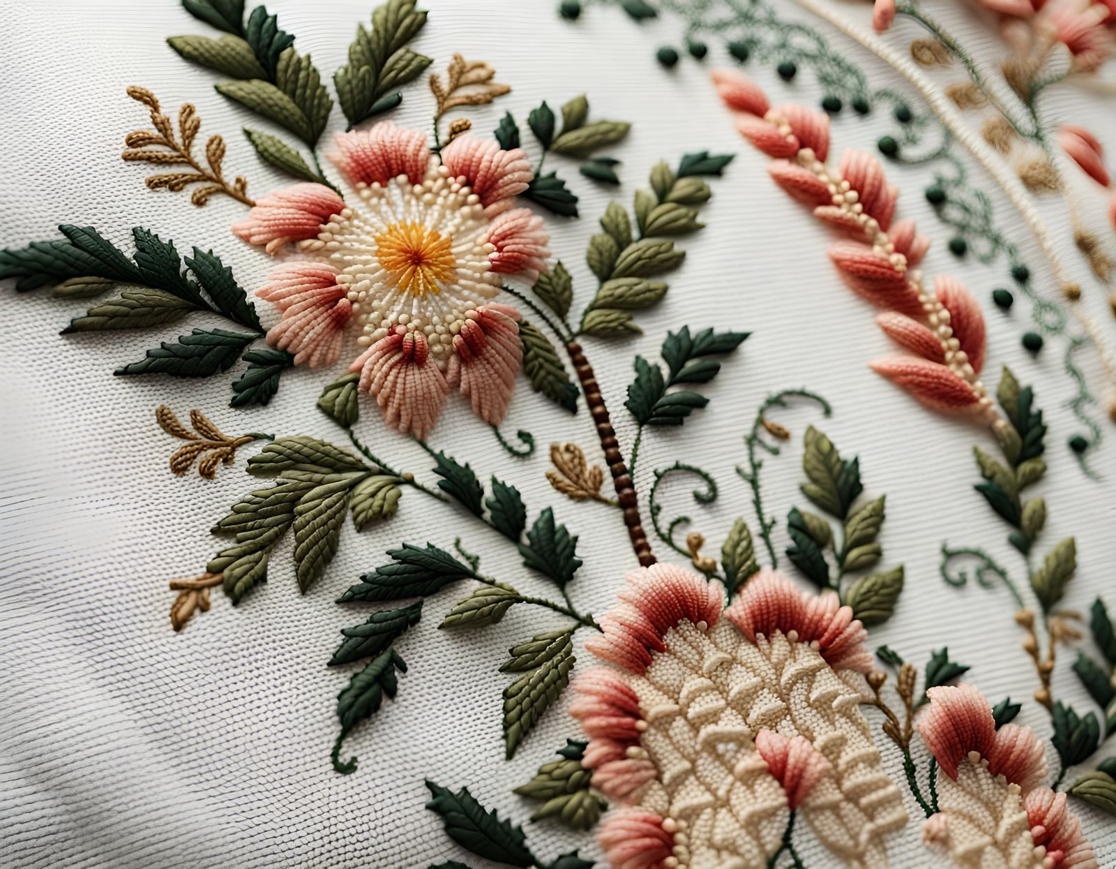 Vintage Hand Made Embroidery - AI Generated Artwork - NightCafe Creator