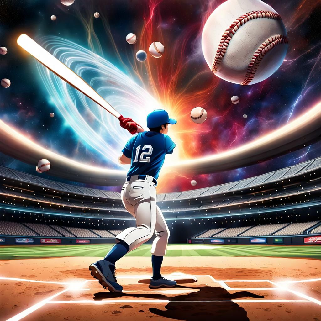 Baseball in outer Space - AI Generated Artwork - NightCafe Creator