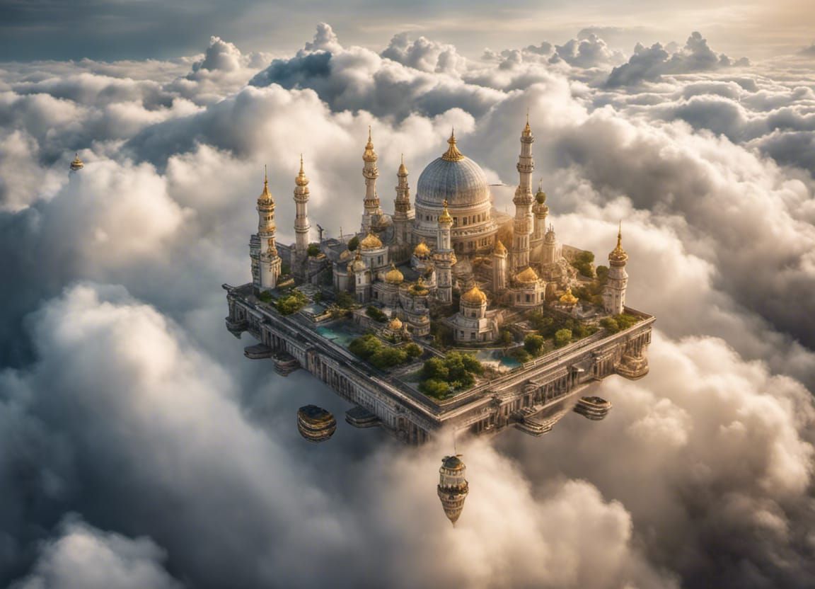 City in the Clouds : r/nightcafe