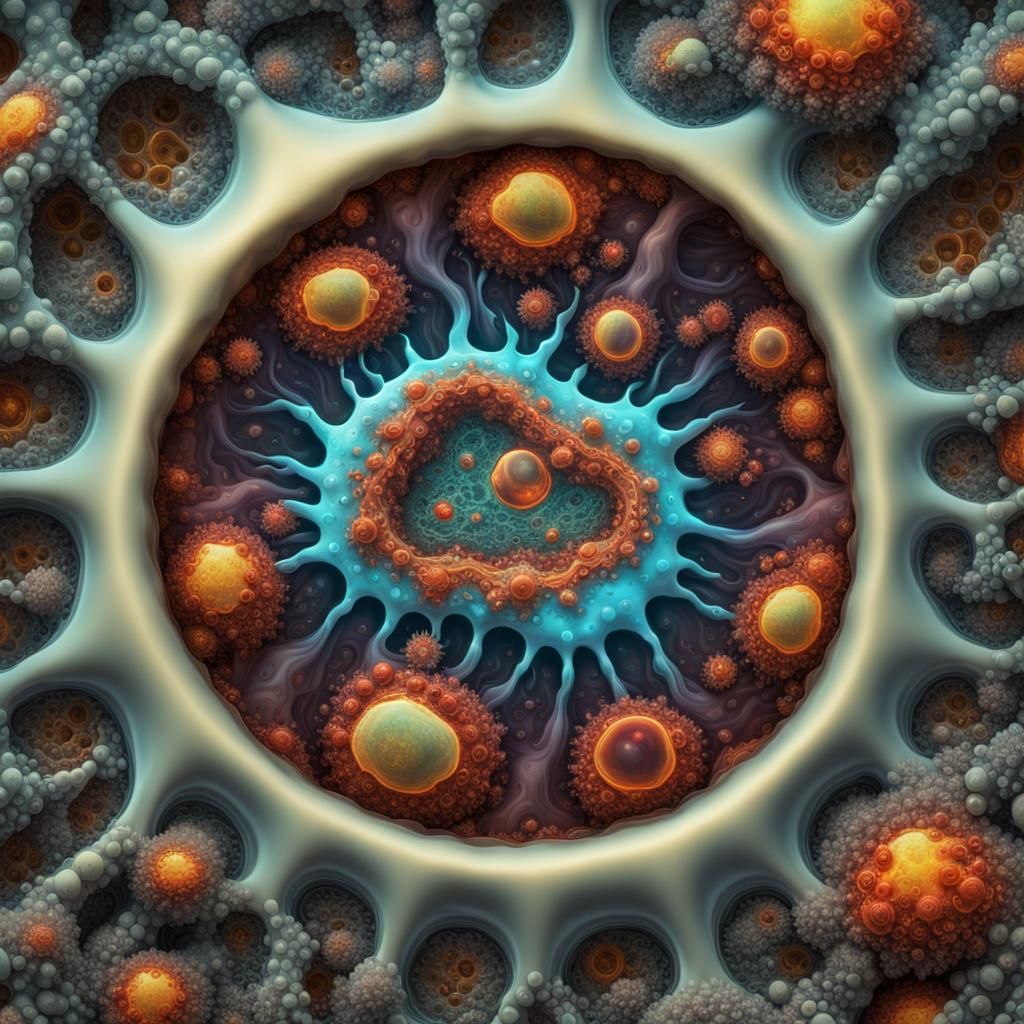 By Fibek, amoeba style glass lava hourglass, microscopic coronavirus ...