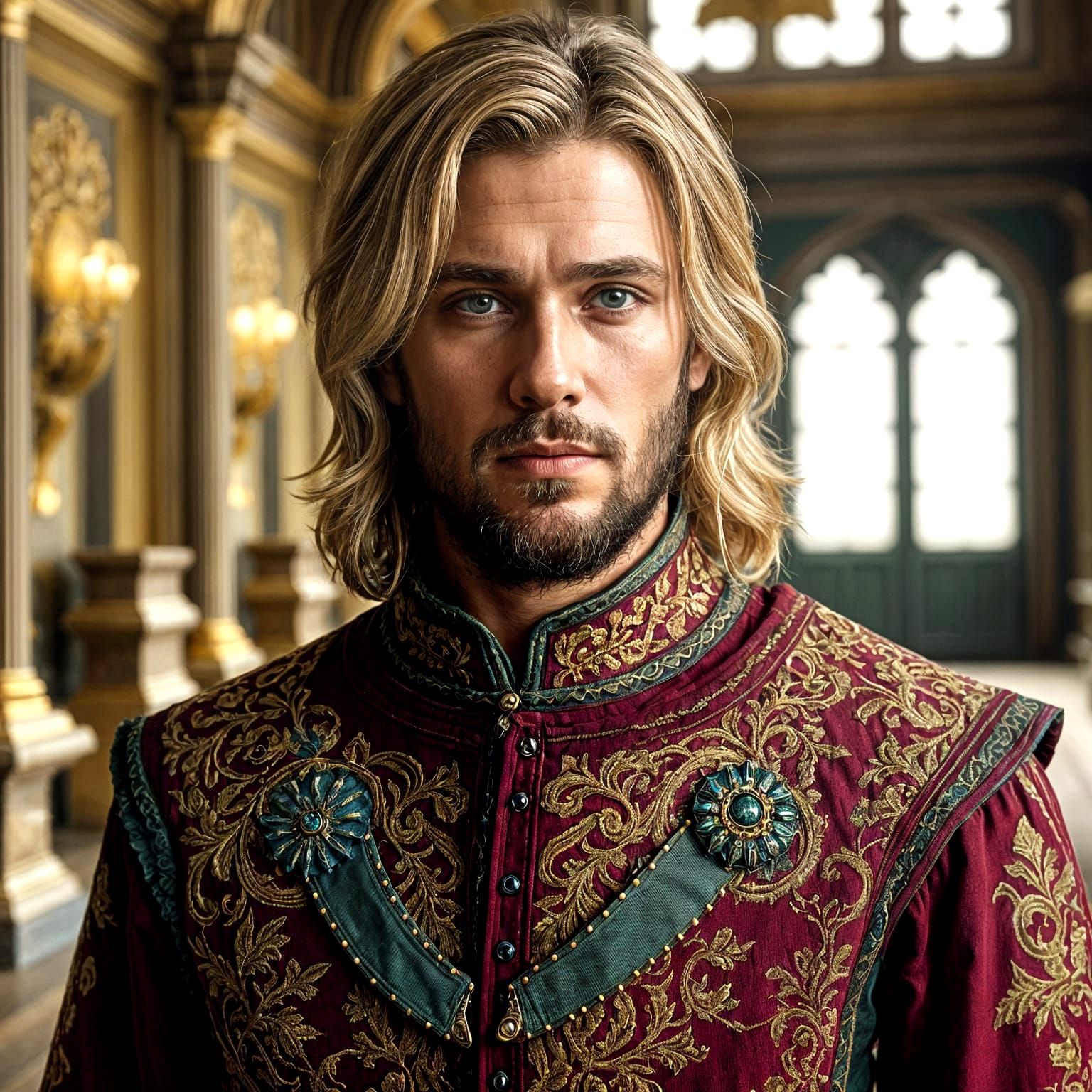 Antique style Colour Photo front profile portrait of Distinguished 35 ...