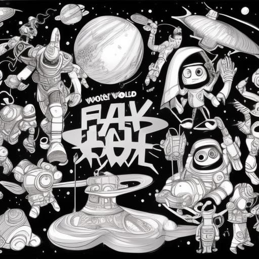 Spacey Coloring Page - AI Generated Artwork - NightCafe Creator