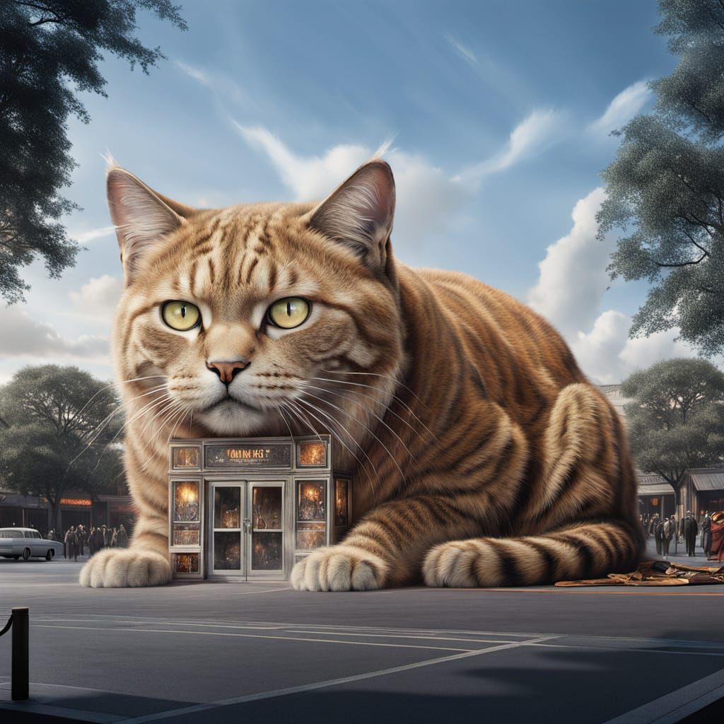 Epic Cinematic Enlargement of a Majestic Feline St... - AI Art