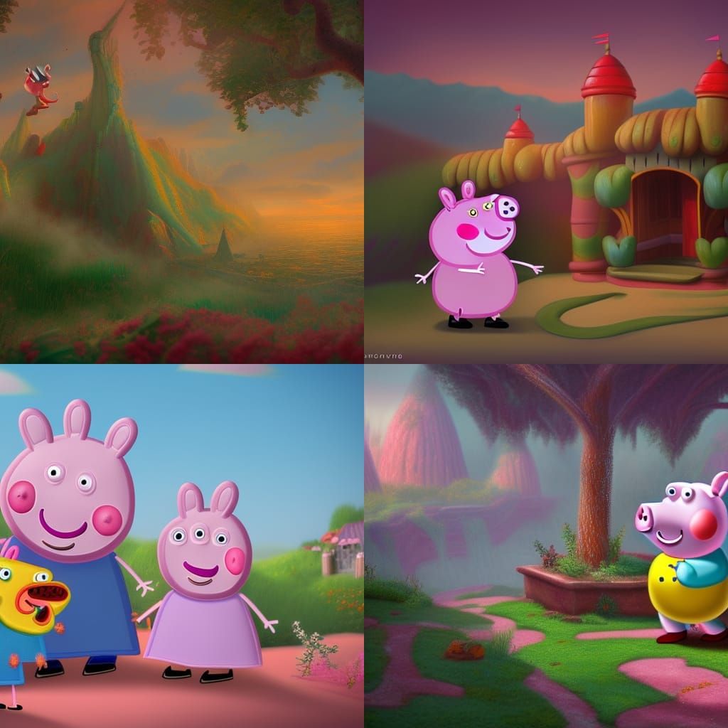 Peppa pig is a monster - AI Generated Artwork - NightCafe Creator
