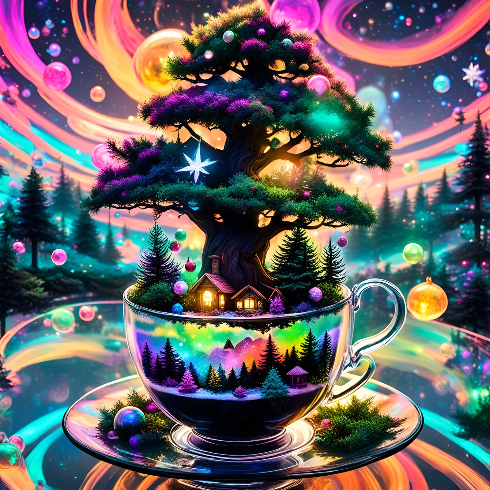 Unconventional Christmas Tree Wonderland #10, Masterplayer - AI Generated Artwork - NightCafe ...