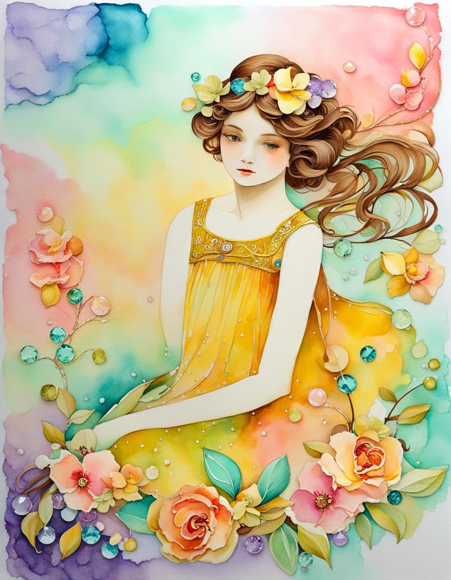 Watercolor pastel - AI Generated Artwork - NightCafe Creator