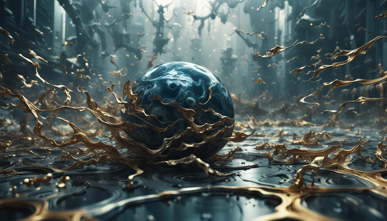 Organic Sci-Fi Material Blooms in Wonderous Digita... - AI Art