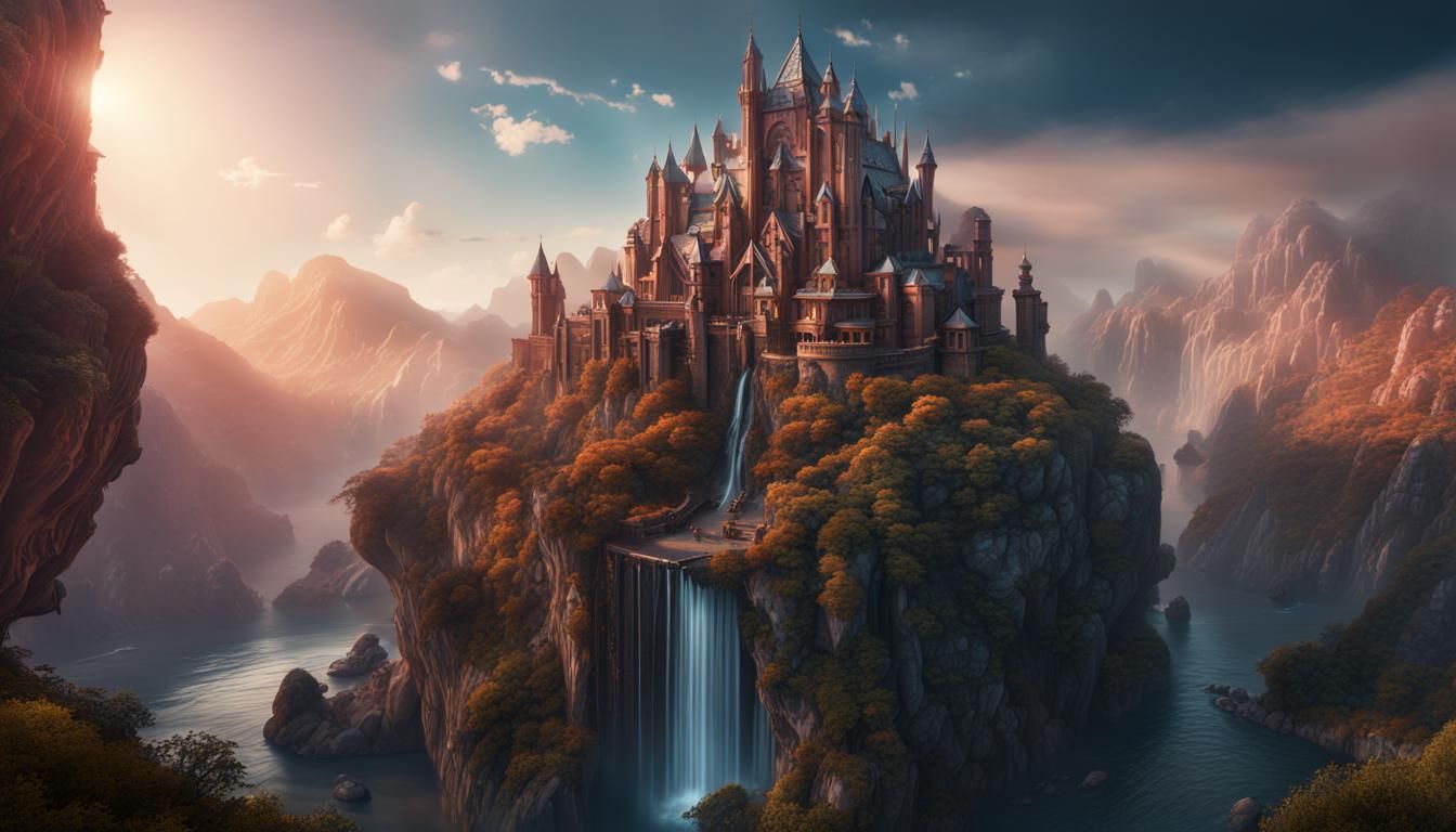 City on the Mountain - AI Generated Artwork - NightCafe Creator