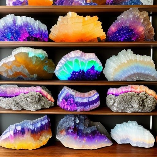 Colorful Geodes - AI Generated Artwork - NightCafe Creator