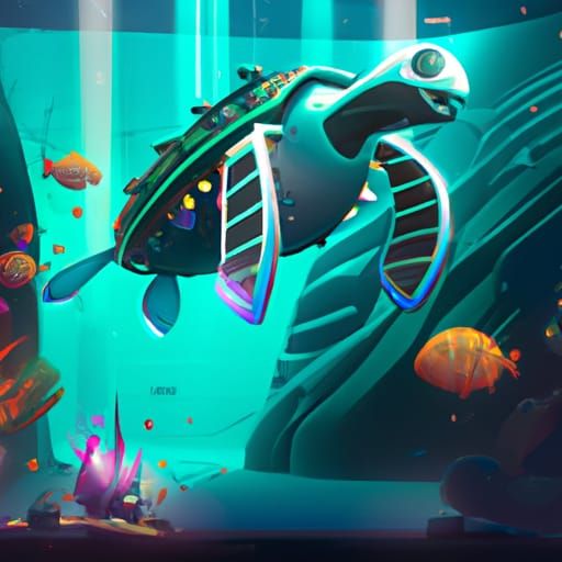 And the turtle sub is a GO! - AI Generated Artwork - NightCafe Creator