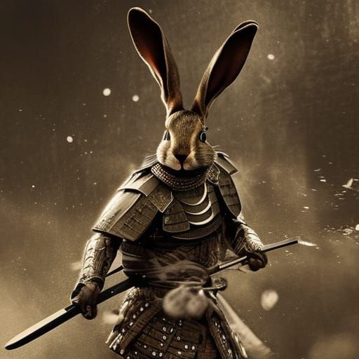 Rabbit Samurai Prepared for Combat - AI Generated Artwork - NightCafe ...