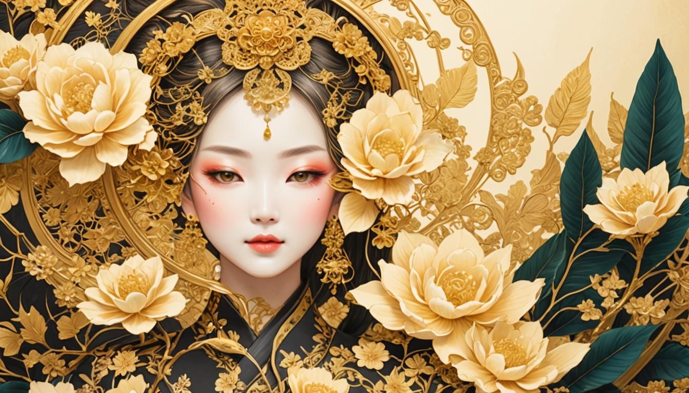 filigree golden by@Chrystal - AI Generated Artwork - NightCafe Creator