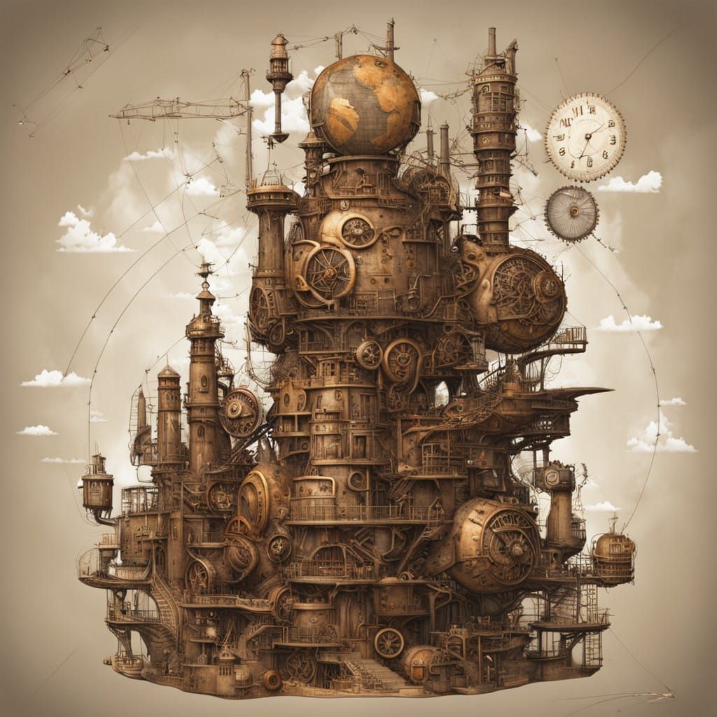 Steampunk designs - Steampunk Metropolis in Brass and Copper