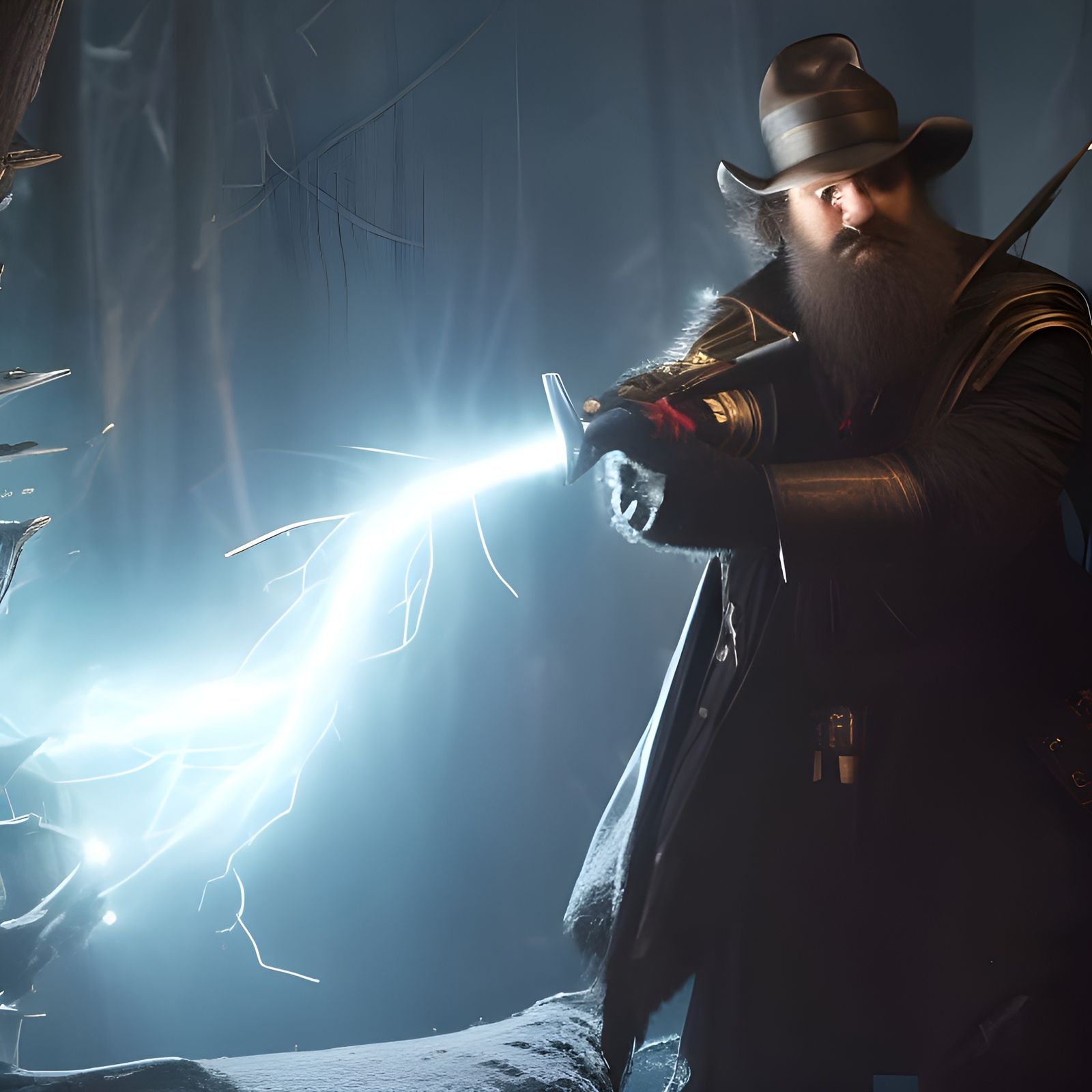 Lightning Wizard - AI Generated Artwork - NightCafe Creator