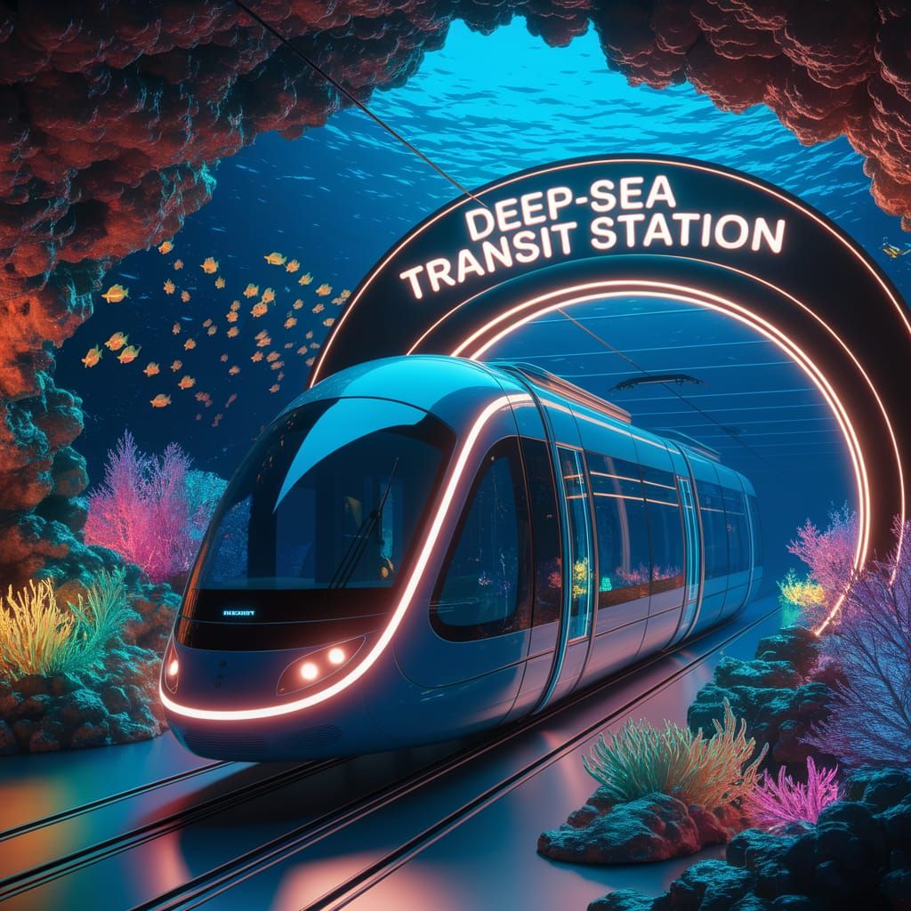 deep-sea transit station - Futuristic Deep-Sea Transit Stati...