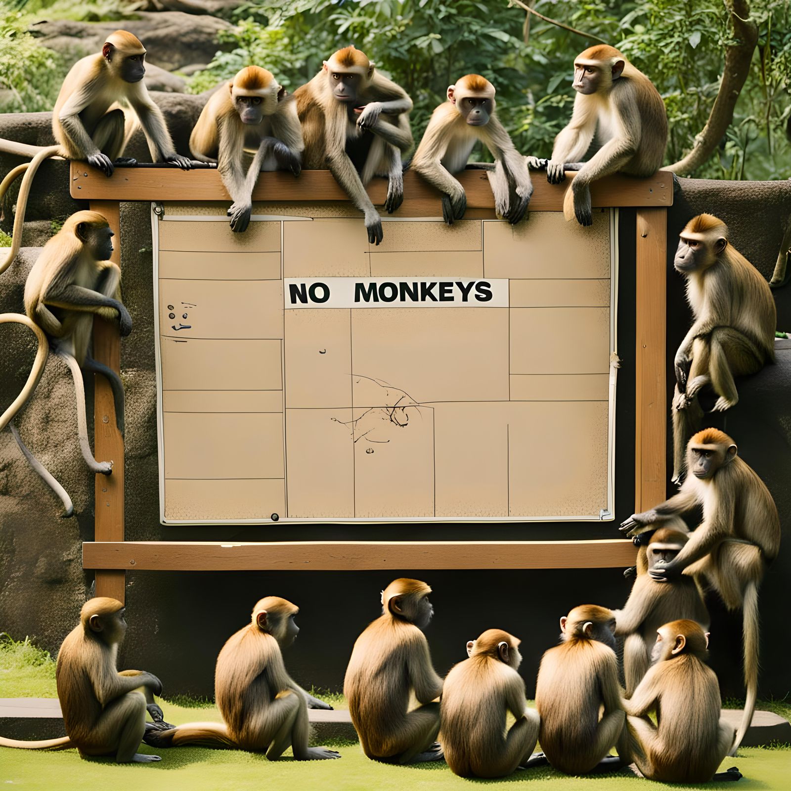 No monkeys - AI Generated Artwork - NightCafe Creator