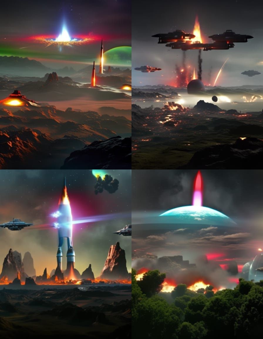 The Alien Wars : r/nightcafe