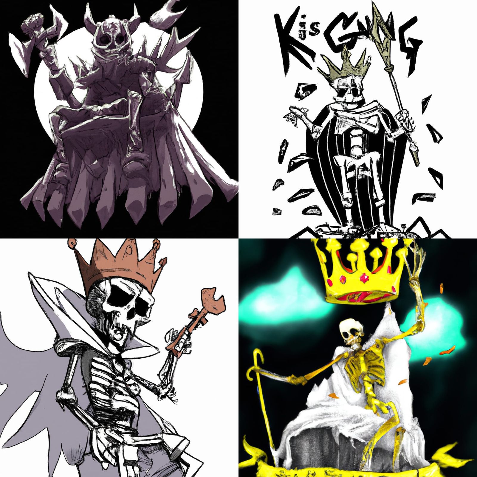 Undying Skeleton King - AI Generated Artwork - NightCafe Creator