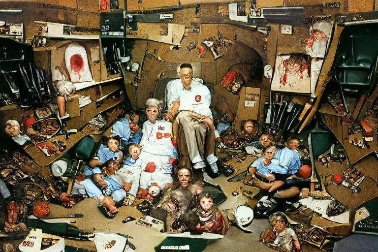 Serial Killer's basement by Norman Rockwell - AI Generated Artwork ...